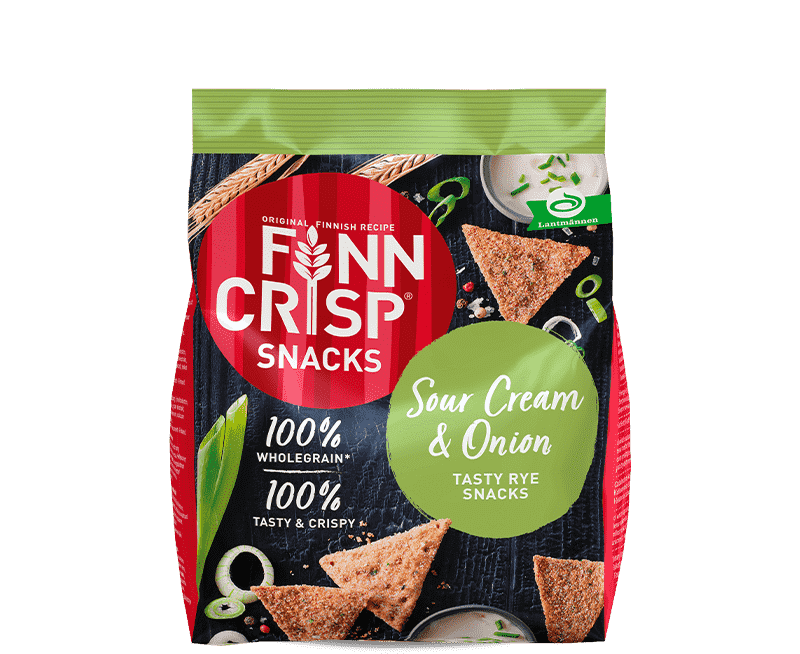 Sour Cream & Onion Rye Snacks | FINN CRISP